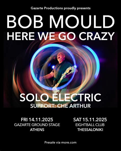 Ο θρυλικός τραγουδοποιός Bob Mould Hüsker Dü Sugar έρχεται στην