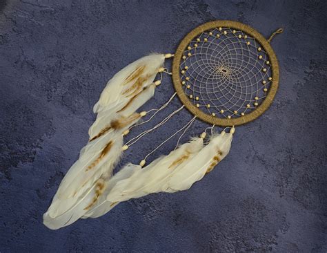 Boho Dream Catcher Bohemian Wall Decor Beige Dream Catcher Cream Wall