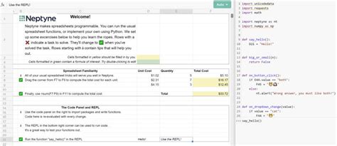 Neptyne Spreadsheet Code Possibilities My Jaw Dropped When I First