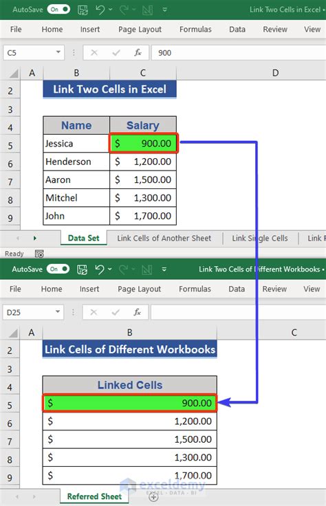 How To Link Two Cells In Excel 6 Methods Exceldemy