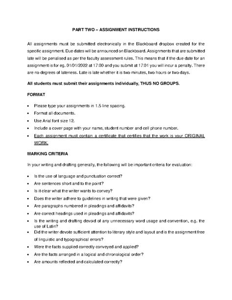 Assignment 2 Instructions Part Two Assignment Instructions All