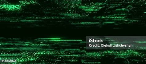 매트릭스와 추상적 인 디지털 배경 많은 입자의 과학 배경 빅 데이터 시각화 3d 렌더링 0명에 대한 스톡 사진 및 기타 이미지 Istock