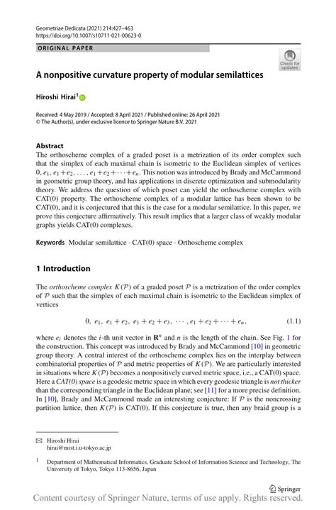 A Nonpositive Curvature Property Of Modular Semilattices