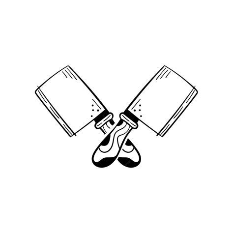 Premium Vector Double Knife Crossed Logo Design Kitchen Cooking Chef Hand Drawn Vector Drawing