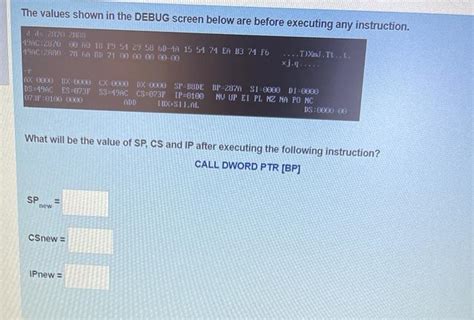 Solved The Values Shown In The Debug Screen Below Are Before