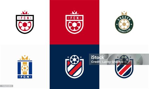 방패 기호 디자인이있는 축구 배지 세트 축구 배지 기호 템플릿 문장에 대한 스톡 벡터 아트 및 기타 이미지 문장 축구