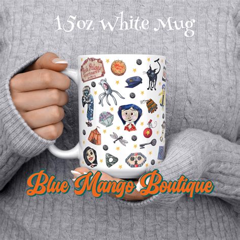 Coraline Mug Coraline Doodles Mug Wybie Coraline Mug Other Mother Mug