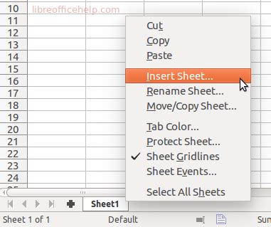 Add Insert Delete Copy Move Rename A Worksheet In Libreoffice Calc