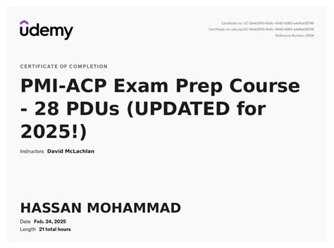 Udemy Course Completion Certificate Hassan Mohammad