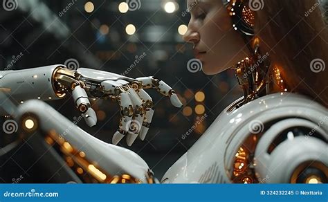 Human Robot Synergy In Tech Database Management Systems Stock