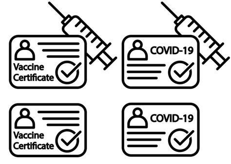 Premium Vector Vaccine Passport Line Icon Vaccination Certificate With Check Mark Vector
