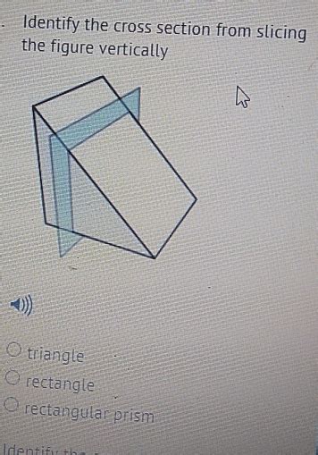 Solved Identify The Cross Section From Slicing The Figure Vertically
