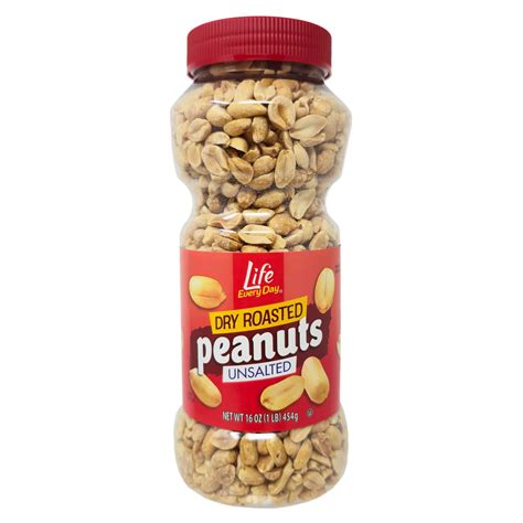 Life Every Day Dry Roasted Unsalted Peanuts 16oz Healthy Heart Market