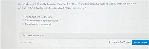 solved vectors vec a vec b ﻿and vec c ﻿satisfy the