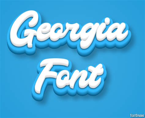 Georgia Font Text Effect And Logo Design Font