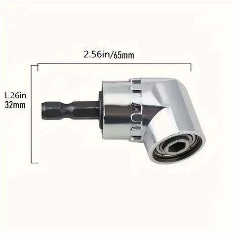 105도 직각 드릴 부착물 육각 섕크 드라이버 확장 좁은 공간용 각도 비트 홀더 합금 강철 구조 수동 회전 Temu