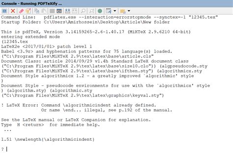 Algorithms An Error In Inserting Pseudo Code In Latex Tex Latex