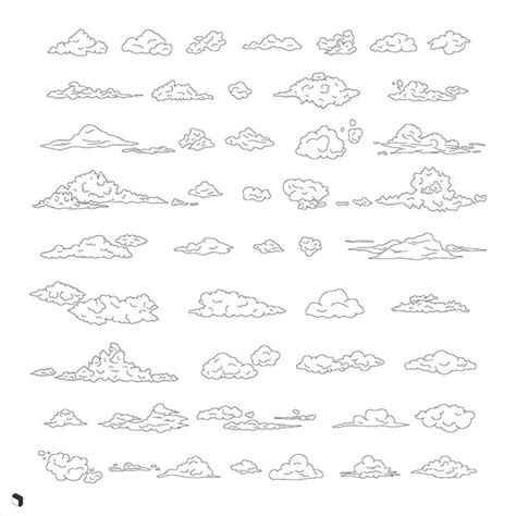 Cad Several Clouds Toffu Co Cloud Illustration Cad Blocks Clouds