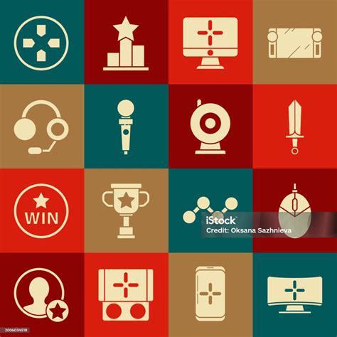 Set Computer Monitor Mouse Gaming Sword For Game Joystick Arcade Machine Headphones Gamepad And