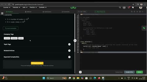 Inorder Traversal Gfg Potd 07 02 2025 Decodemaster01 Youtube