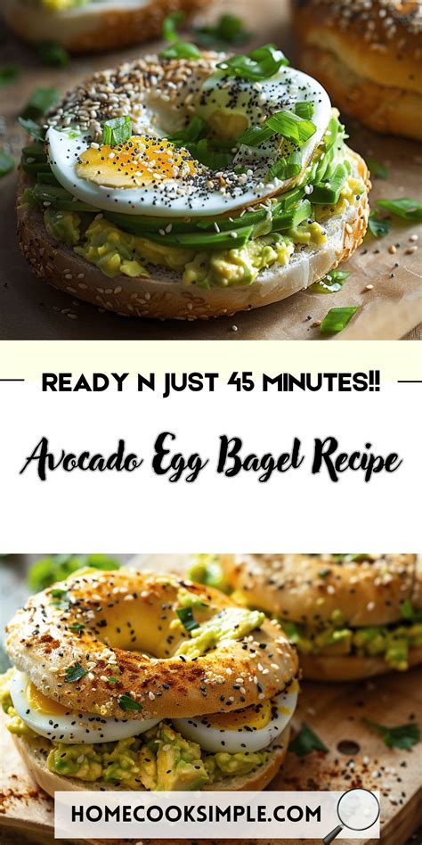 Avocado Egg Bagel Recipe Home Cook Simple