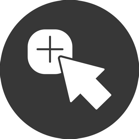 mouse cursor glyph inverted icon 43427788 vector art at vecteezy