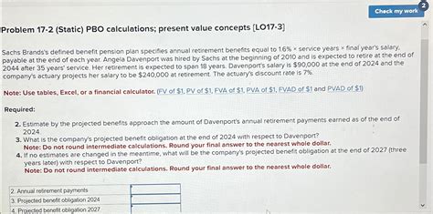 Solved Problem 17 2 Static ﻿pbo Calculations Present