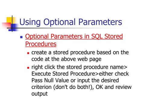 Ppt Stored Procedures Powerpoint Presentation Free Download Id98456