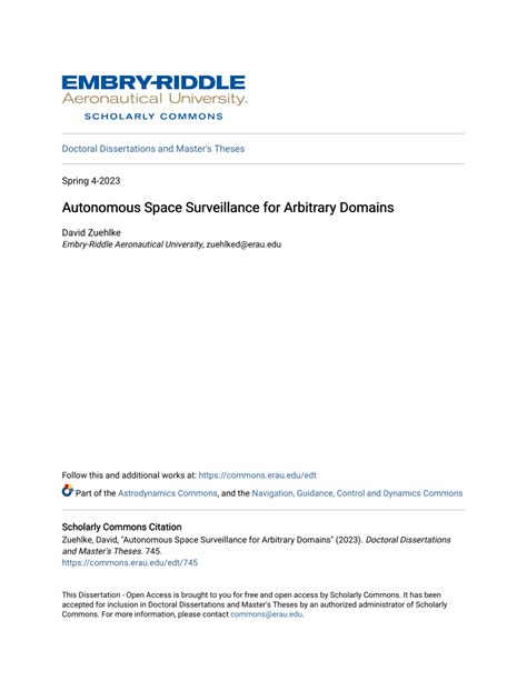 Pdf Autonomous Space Surveillance For Arbitrary Domains