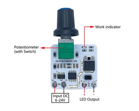 DC V V A W High Power LED Driver PWM Dimmer Module MA Stepless Circuit Control