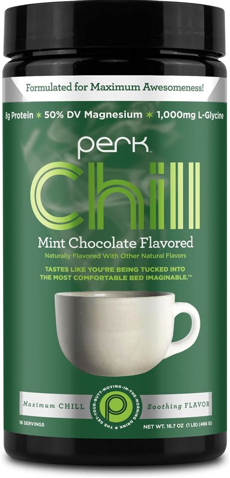 Perk Chill Mint Chocolate Flavored Drink Mix 18 Servings