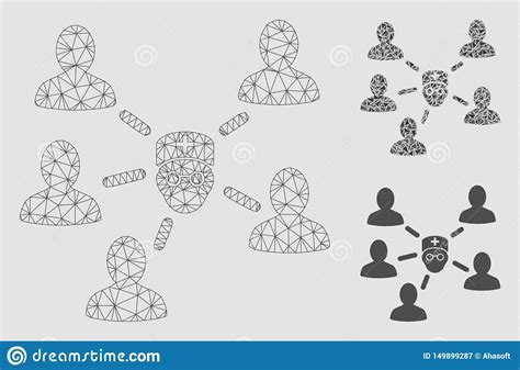 Doctor Patients Vector Mesh Carcass Model And Triangle Mosaic Icon Stock Vector Illustration