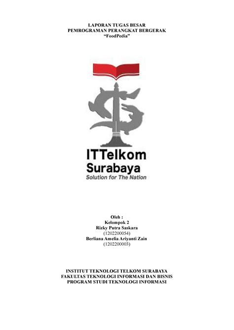 Laporan Tugas Besar Aplikasi Mobile Foodpedia Laporan Tugas Besar