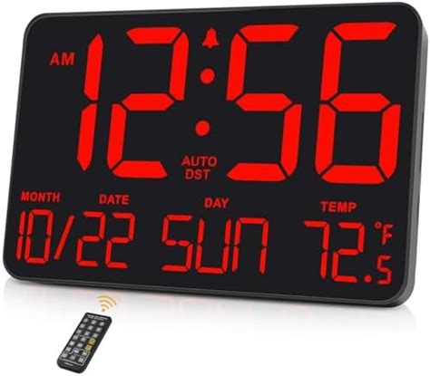 Yortot Digital Alarm Clock 11 2 Large Display Day And Date Callender Digital Led