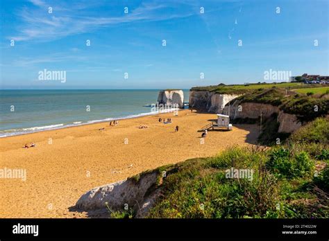 Chalk Cliffs And Stacks On The Beach At Botany Bay Near Broadstairs On