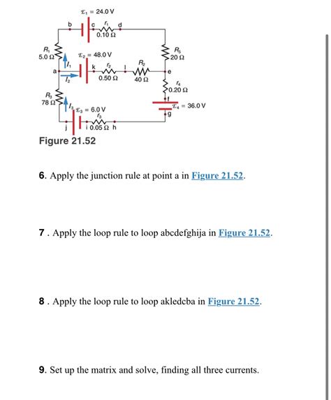 Solved Apply The Junction Rule At Point A In Figure