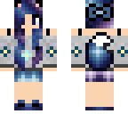 Galaxy Wolf Girl Minecraft Skins