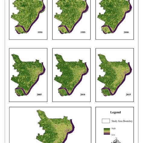 Normalized Difference Built Up Index Ndbi Maps From 1990 2020 Download Scientific Diagram