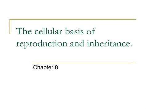 PPT The Cellular Basis Of Reproduction And Inheritance PowerPoint Presentation ID
