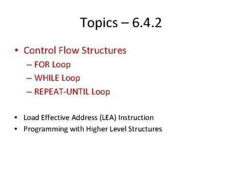 Assembly Lang Intel 8086 Control Flow Structure Conditional