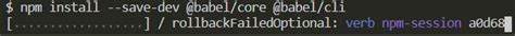 Javascript Npm Install Error Rollbackfailedoptional Verb Npm