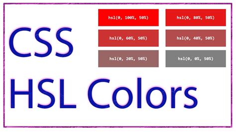How To Use Hsl Css Color Hindi Css Hex Color Hindi Youtube