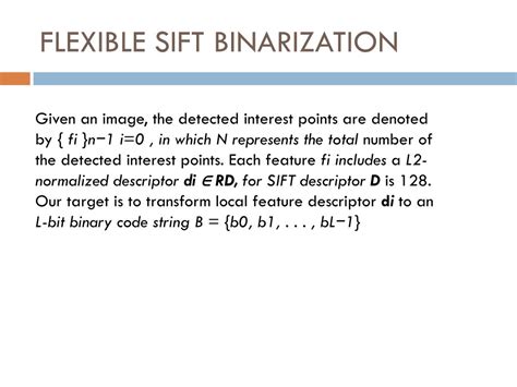 Ppt Cross Indexing Of Binary Scale Invariant Feature Transform Codes For Large Scale Image