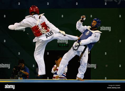 Ryan Carneli And Chutchawal Khaw Australia V Thailand Olympic Stadium Beijing China 20 August 2008