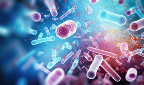 Group Of Germs On Blue Background Stock Image Image Of Contamination