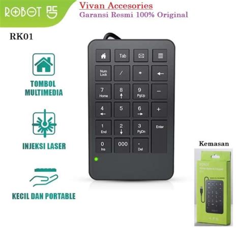 Jual ROBOT RK Keyboard Numpad Numeric Keypad Wired USB Numerik Keyboard Multivariasi