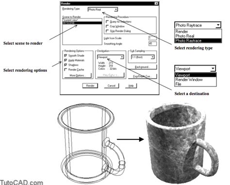 Rendering Overview In D Drawing Tutorial AutoCAD