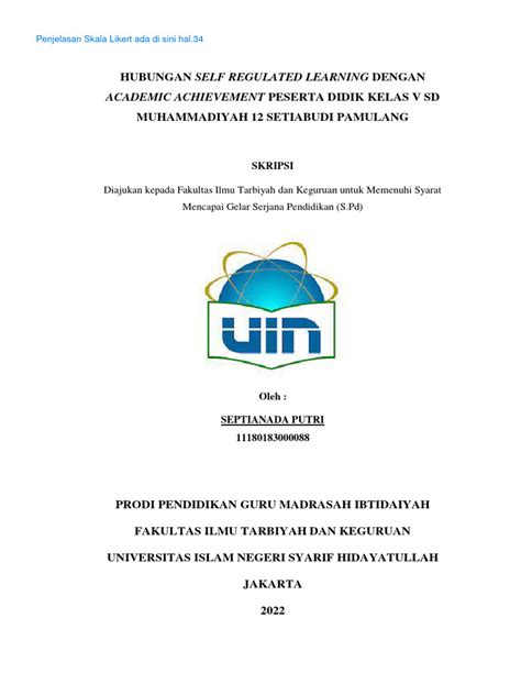 2hub Self Regulated Learning Dgn Academic Achivment Siswa Pdf
