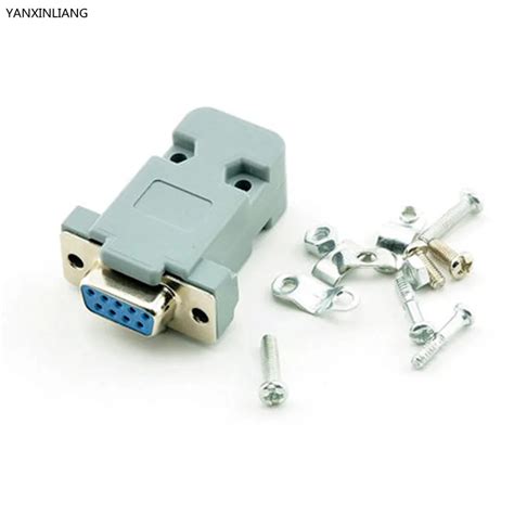10pcs New Rs232 Serial Port Connector Db9 Female Socketshell Plastic Plug Connector 9pin Com