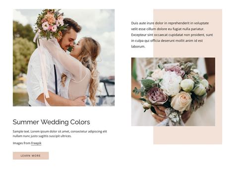Summer Wedding Colors Css Template By Nicepage